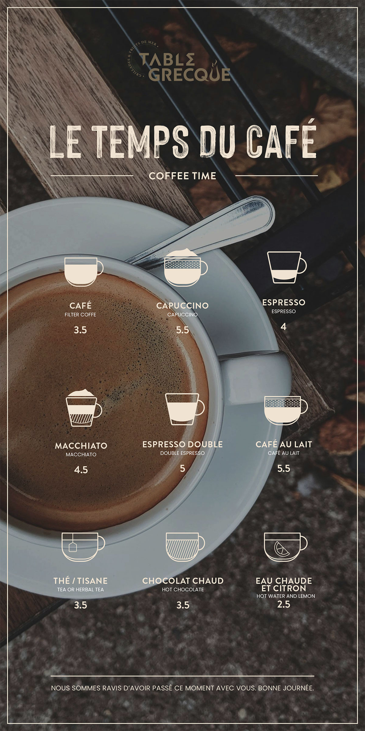 Notre Menu | Table Grecque Granby