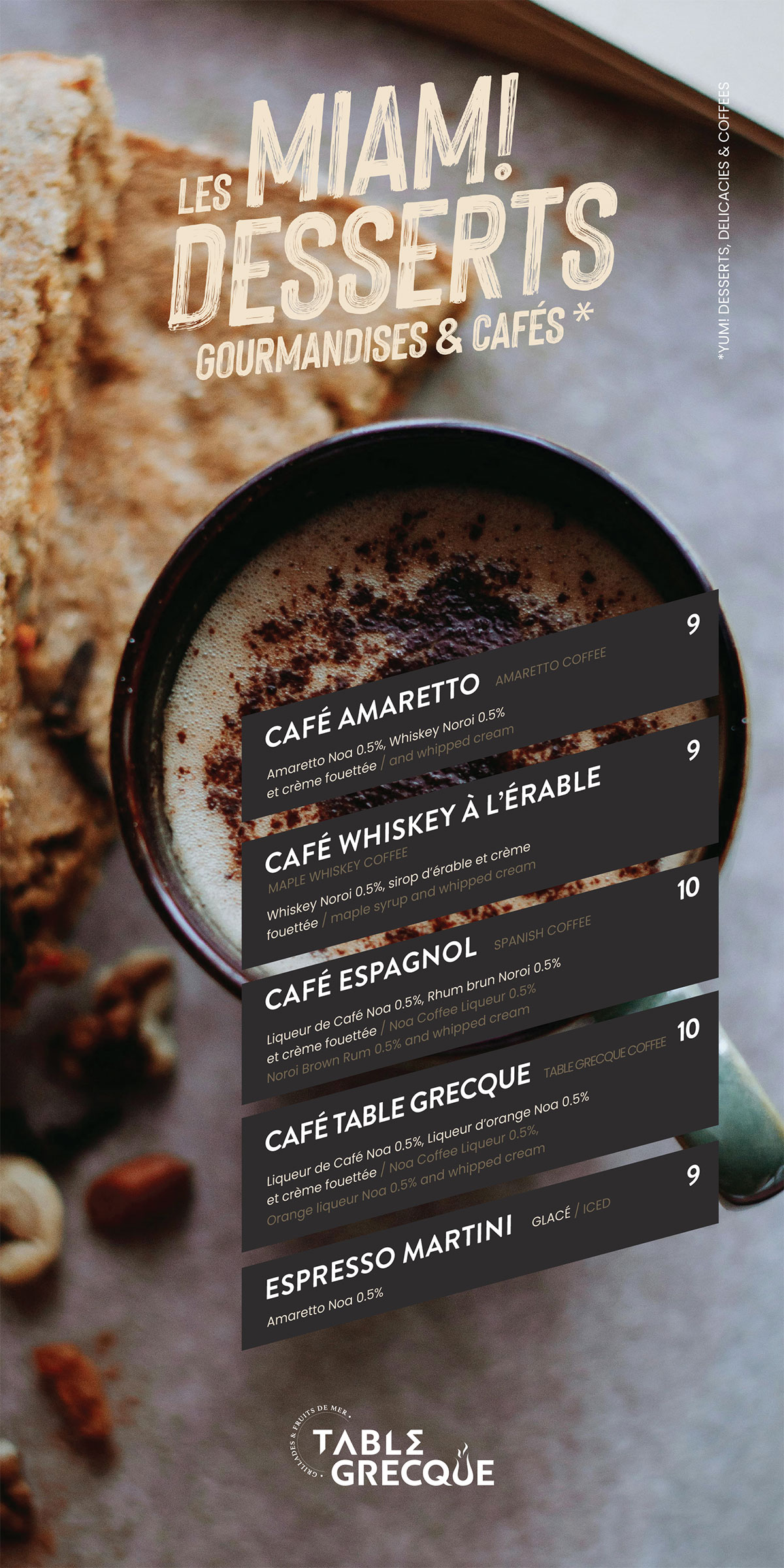 Notre Menu | Table Grecque Granby