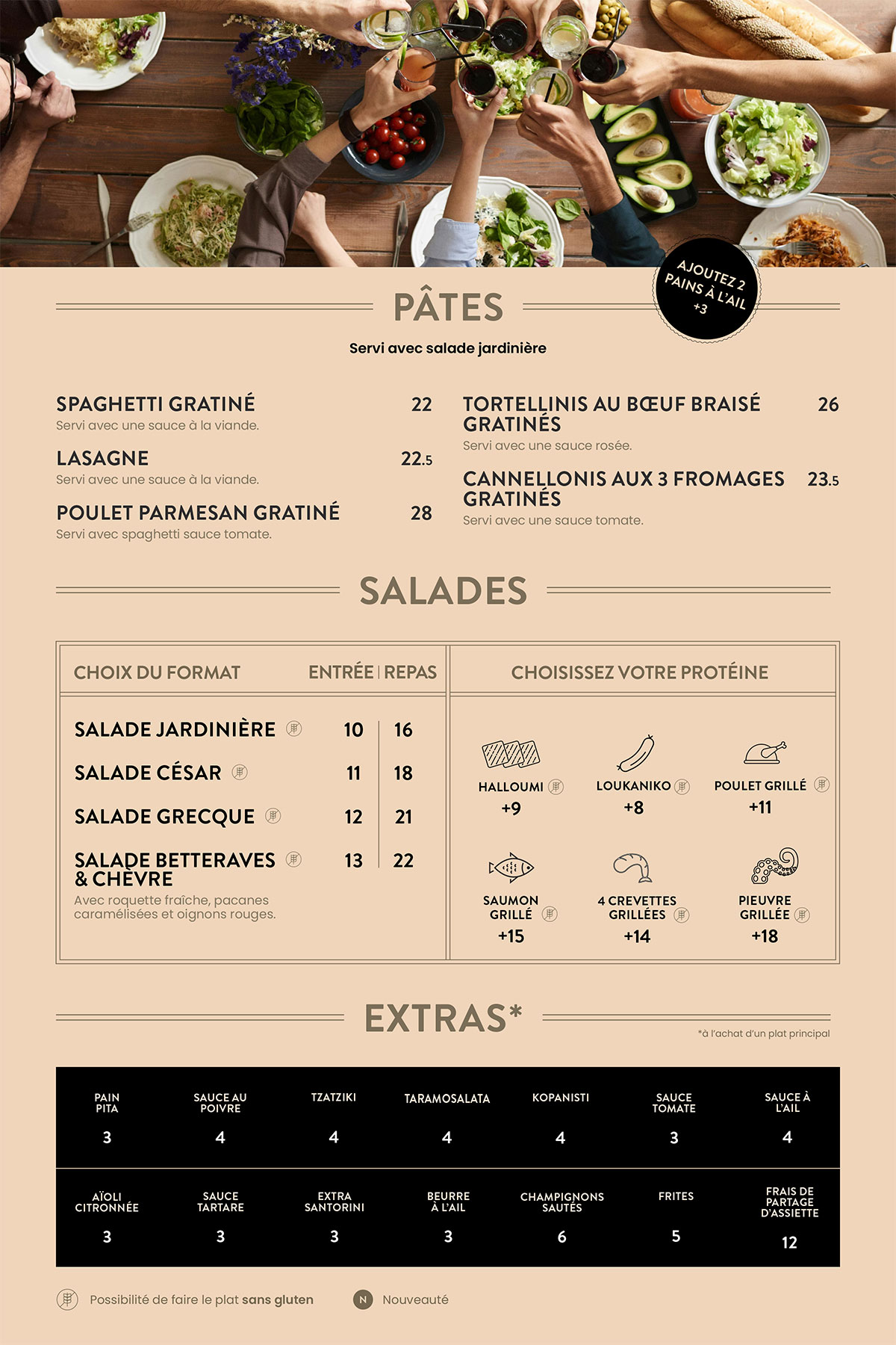 Notre Menu | Table Grecque Granby